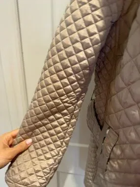 Jackets & Coats | Beige Quilted Parka Jacket Faux Fur Hood Nova Check ...